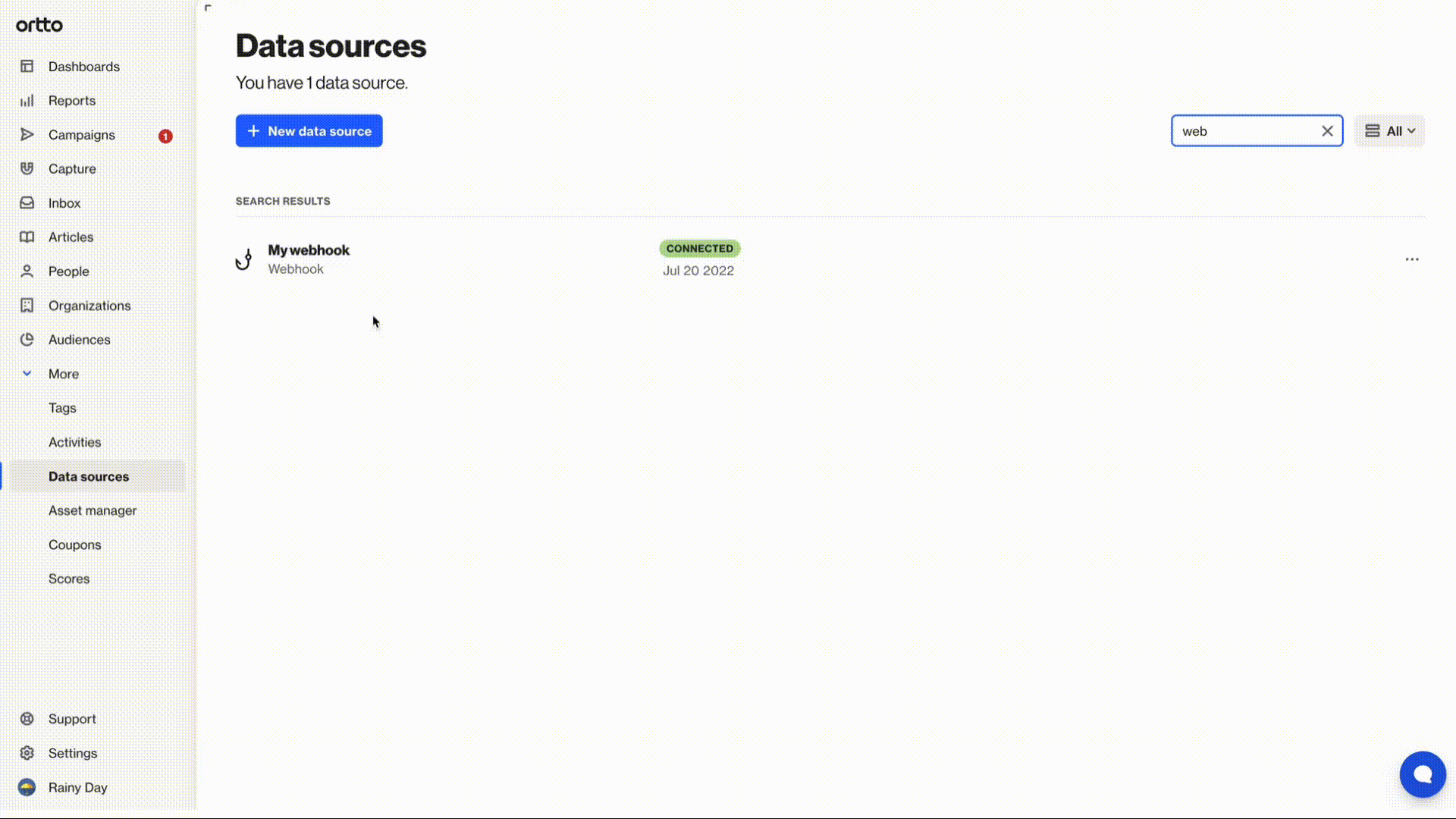 Configuring a webhook - Ortto help