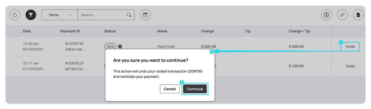 Payments tab - Aeropay | Merchant Knowlege Base
