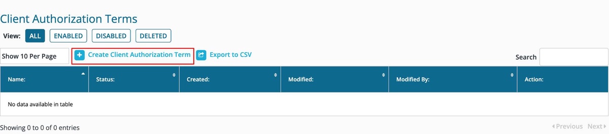 Buyer: How do I Create Client Authorizations Terms? - DOmedia Support Hub