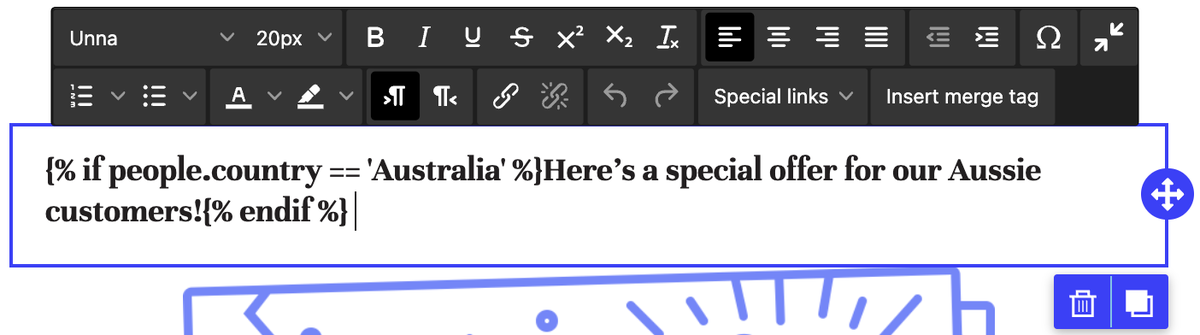 Personalizing campaign content with Liquid - Ortto help