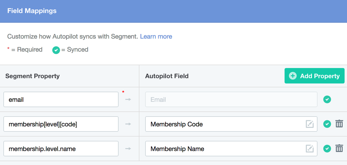 Autopilot: FAQ - Segment Destination - Ortto help
