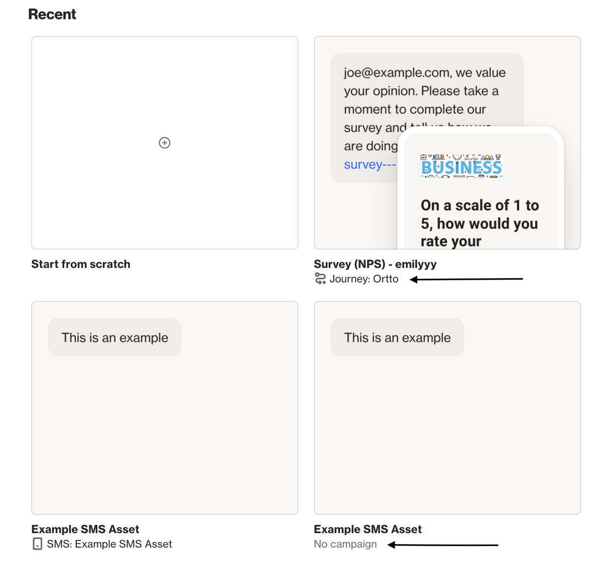 SMS assets in journeys - Ortto help