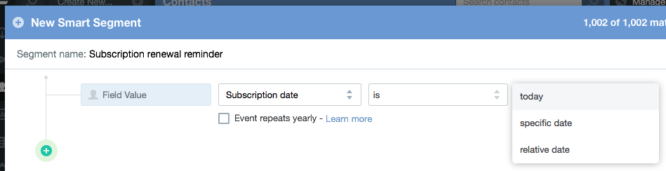 Autopilot: Create a date-based smart segment - Ortto help