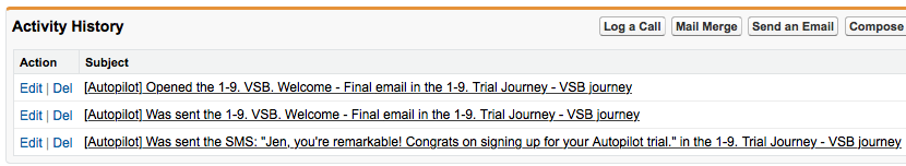 Autopilot: Sync the Activity Feed with Salesforce's Activity History ...