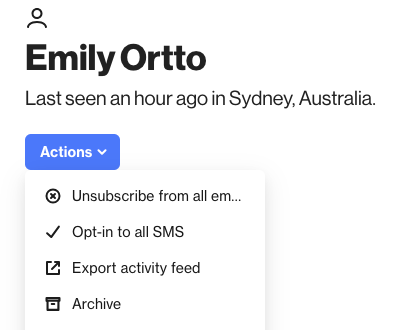 Archive people - Ortto help