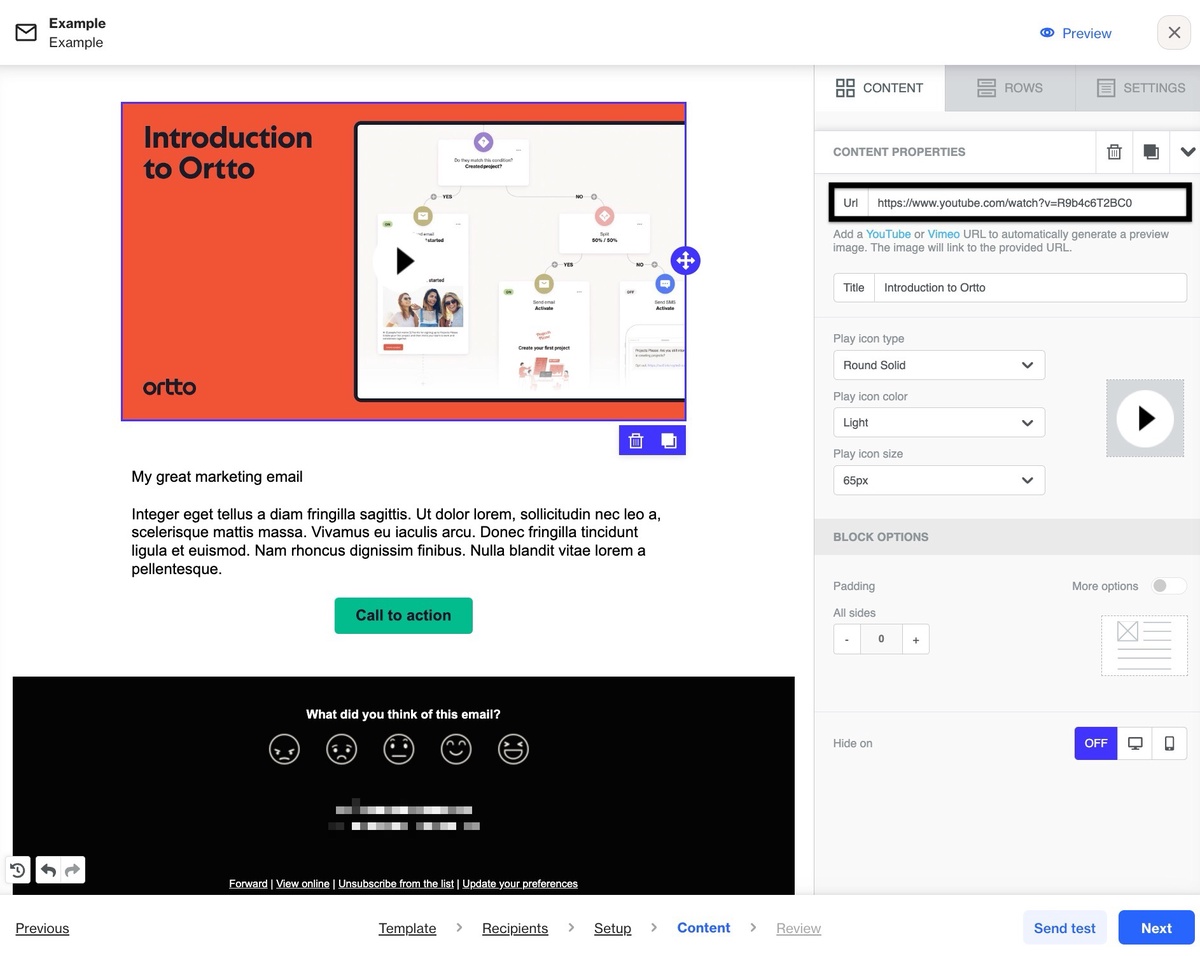 Videos and GIFs in emails - Ortto help