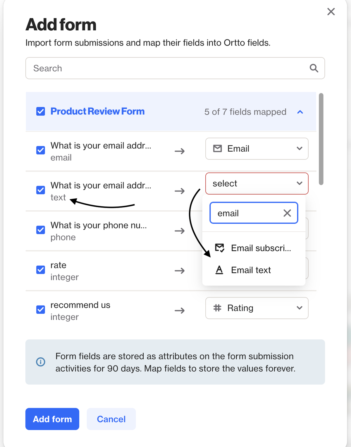 Typeform integration - Ortto help Typeform integration - Ortto help