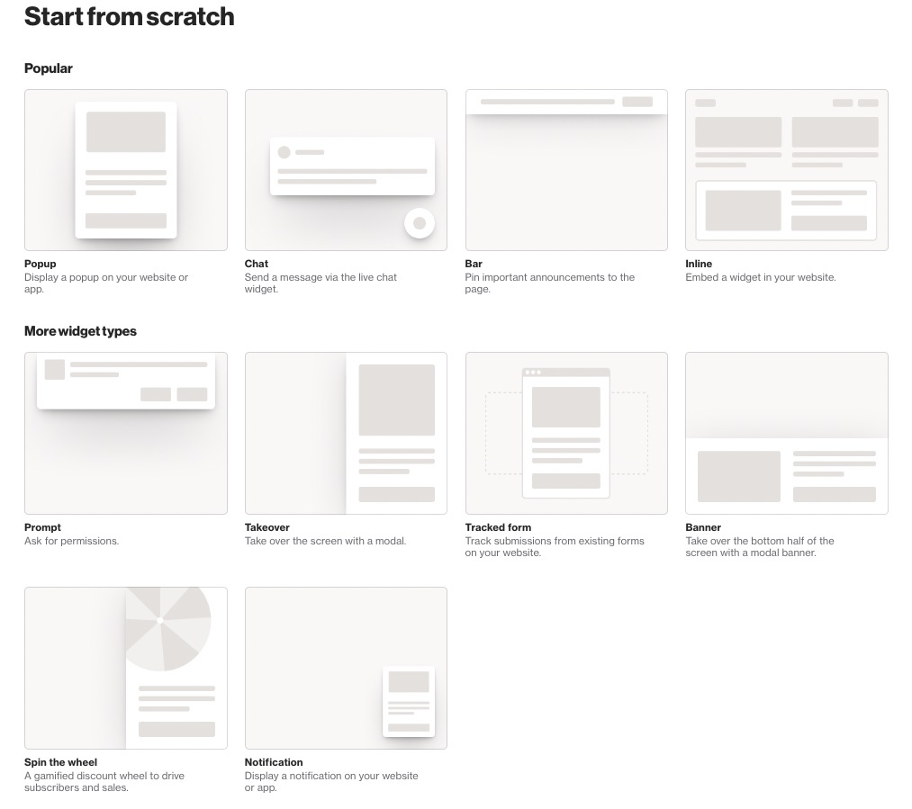 Creating a new capture widget - Ortto help