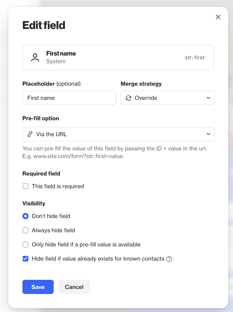 How To Pre Fill And Hide Form Field Data Ortto Help 7638