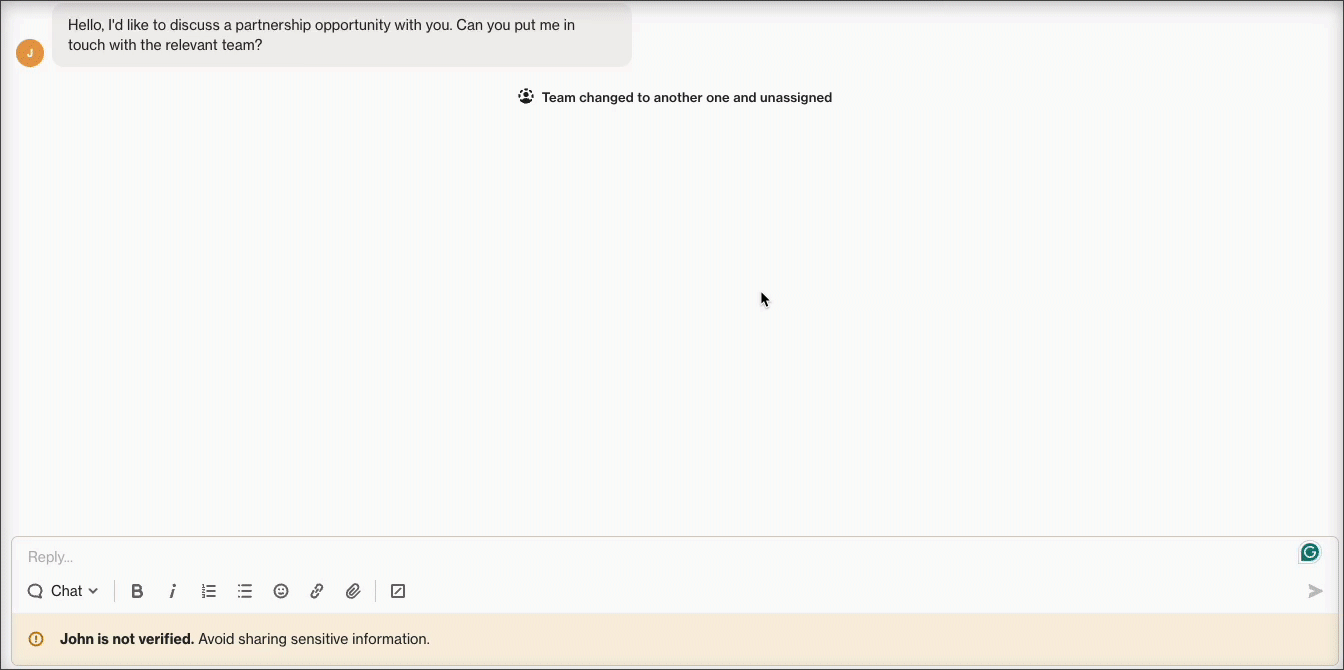 Create a conversation message - Ortto help