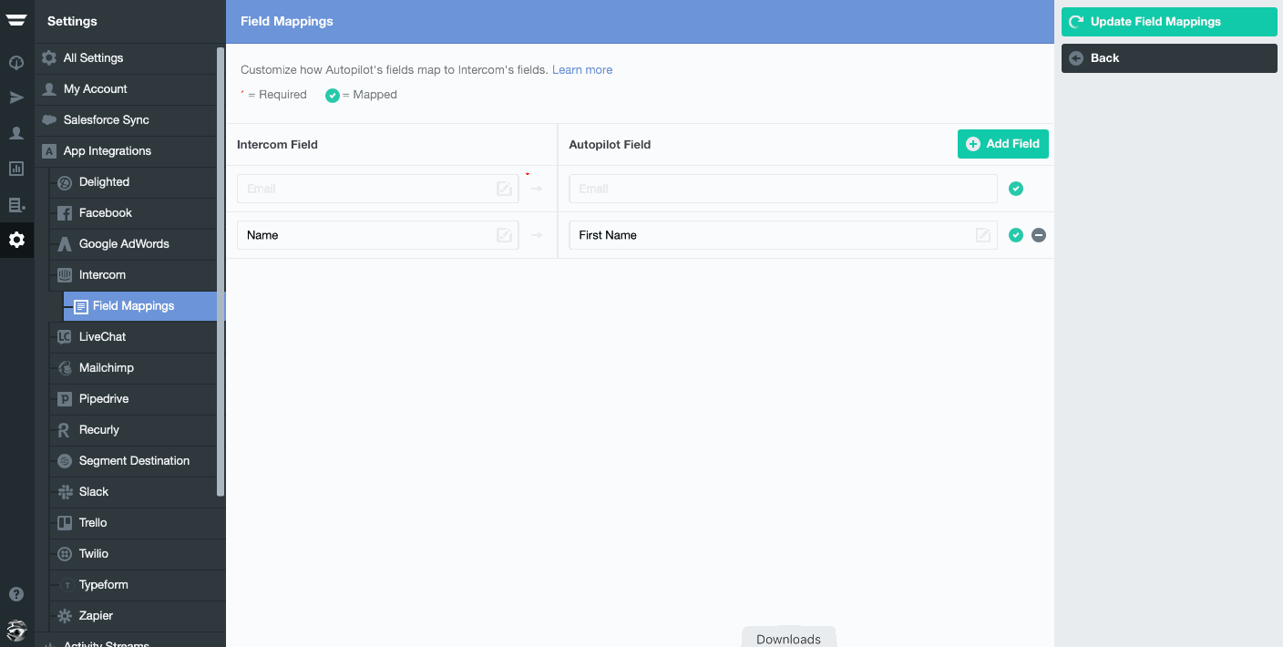 Autopilot: What does the Intercom integration do? - Ortto help