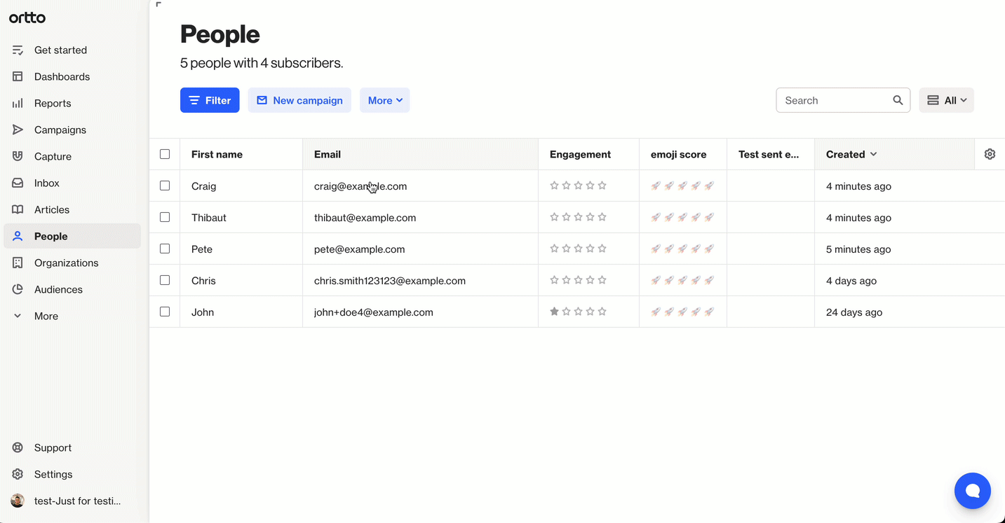 Archive people - Ortto help