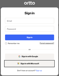 Microsoft single-sign-on - Ortto help