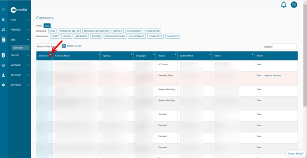 Seller: How do I navigate within the Contract Dashboard? - DOmedia ...
