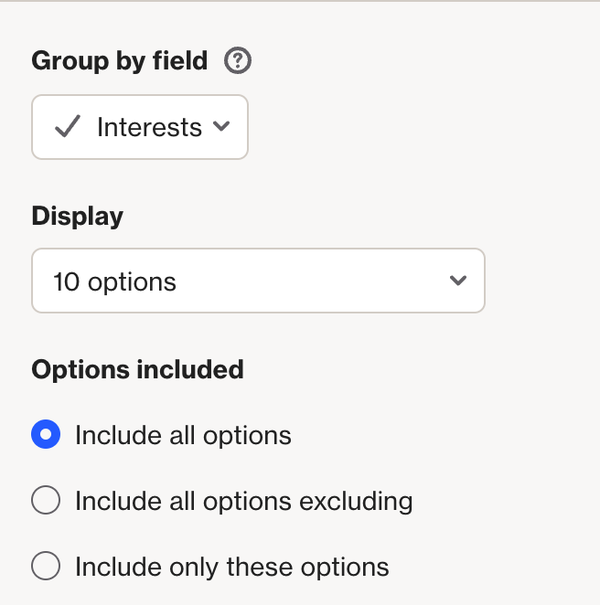 Include or Exclude options for Pie Chart reports - Ortto help