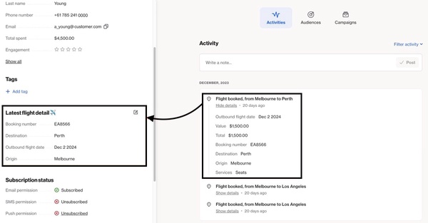 Understanding activity data in Ortto - Ortto help