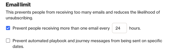 Email prevention limit - Ortto Knowledge Base | Help Center & Documentation