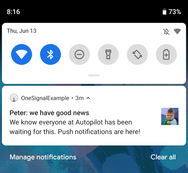Autopilot: Action - Send Push Notification - Ortto help