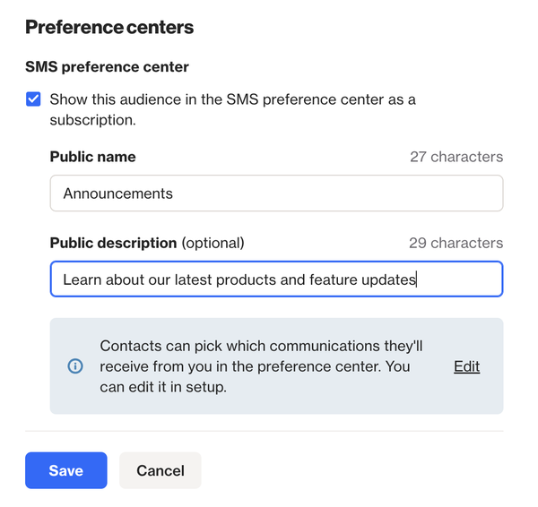 Build and manage the preference centers - Ortto help